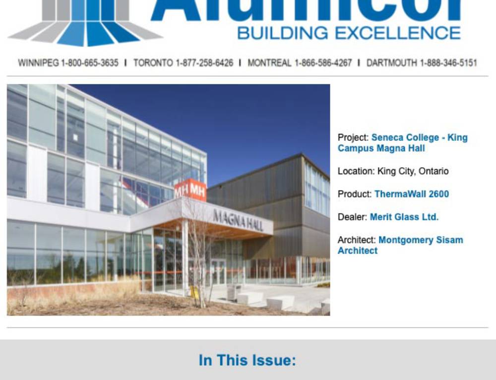 Welcome to the first edition of the Alumicor eNews - Alumicor